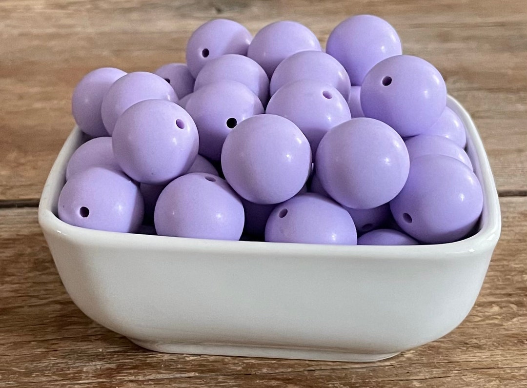20mm Matte Light Purple With Sheen Chunky Bead, 10 Count - Etsy
