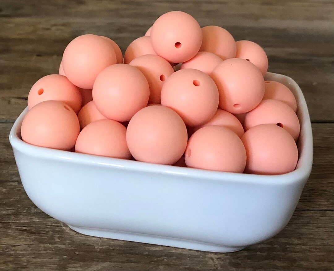 20mm Dull Matte Peach Chunky Bead, 5 or 10 Count - Etsy
