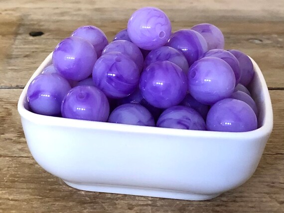 20mm Purple Double Color Swirl Jelly Bubblegum Chunky Bead 5 - Etsy