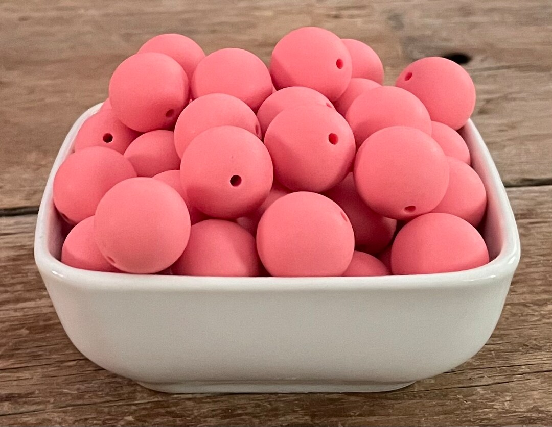 20mm Dull Matte Guava Chunky Bead, 10 Count - Etsy