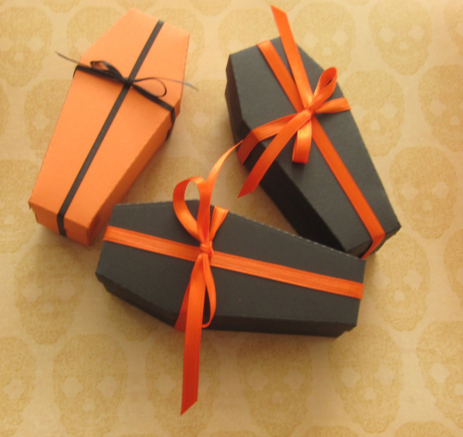 Unassembled Coffin Boxes With Lids - Halloween Coffin Treat Boxes ...