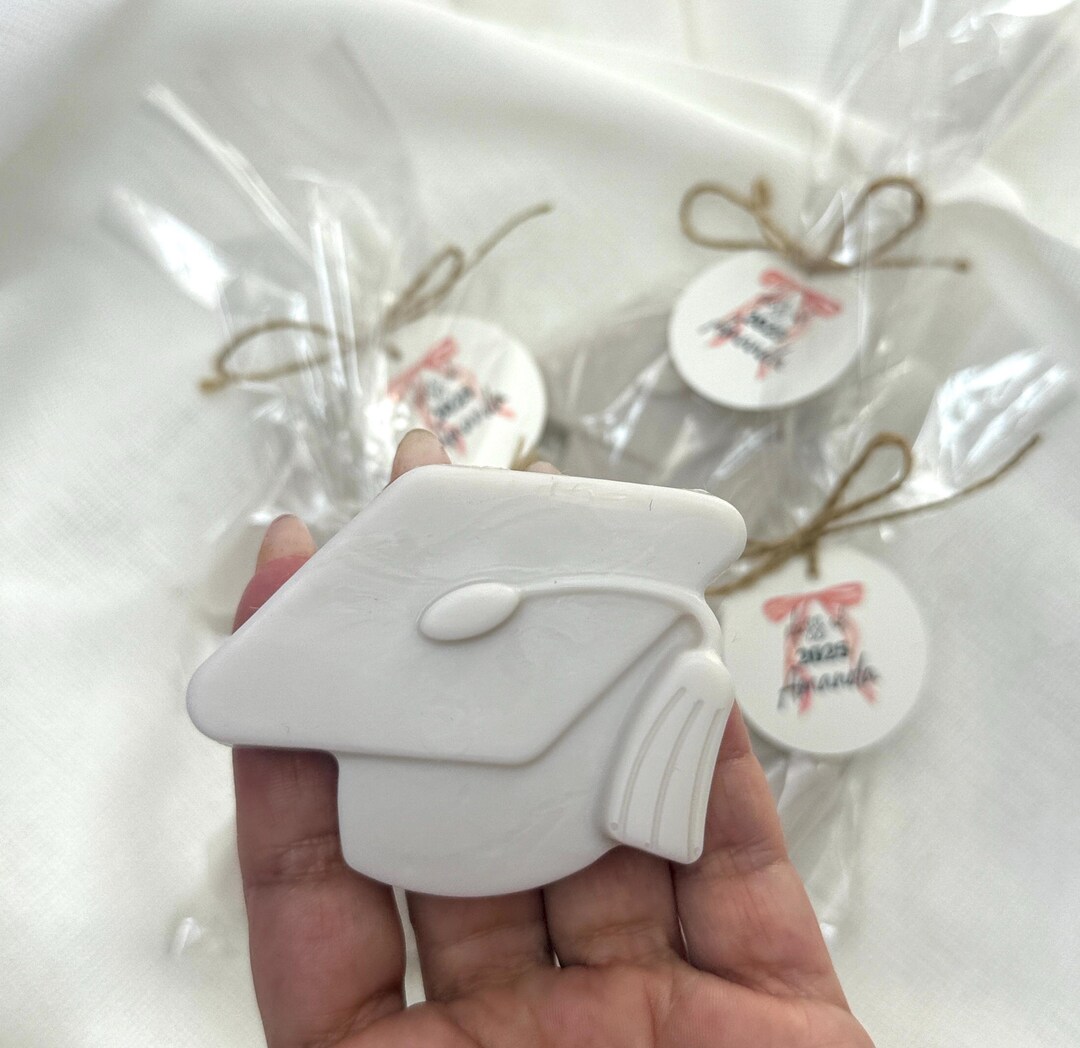Custom Grad Hat-shaped Soaps Personalized Coquette Soap Graduation ...