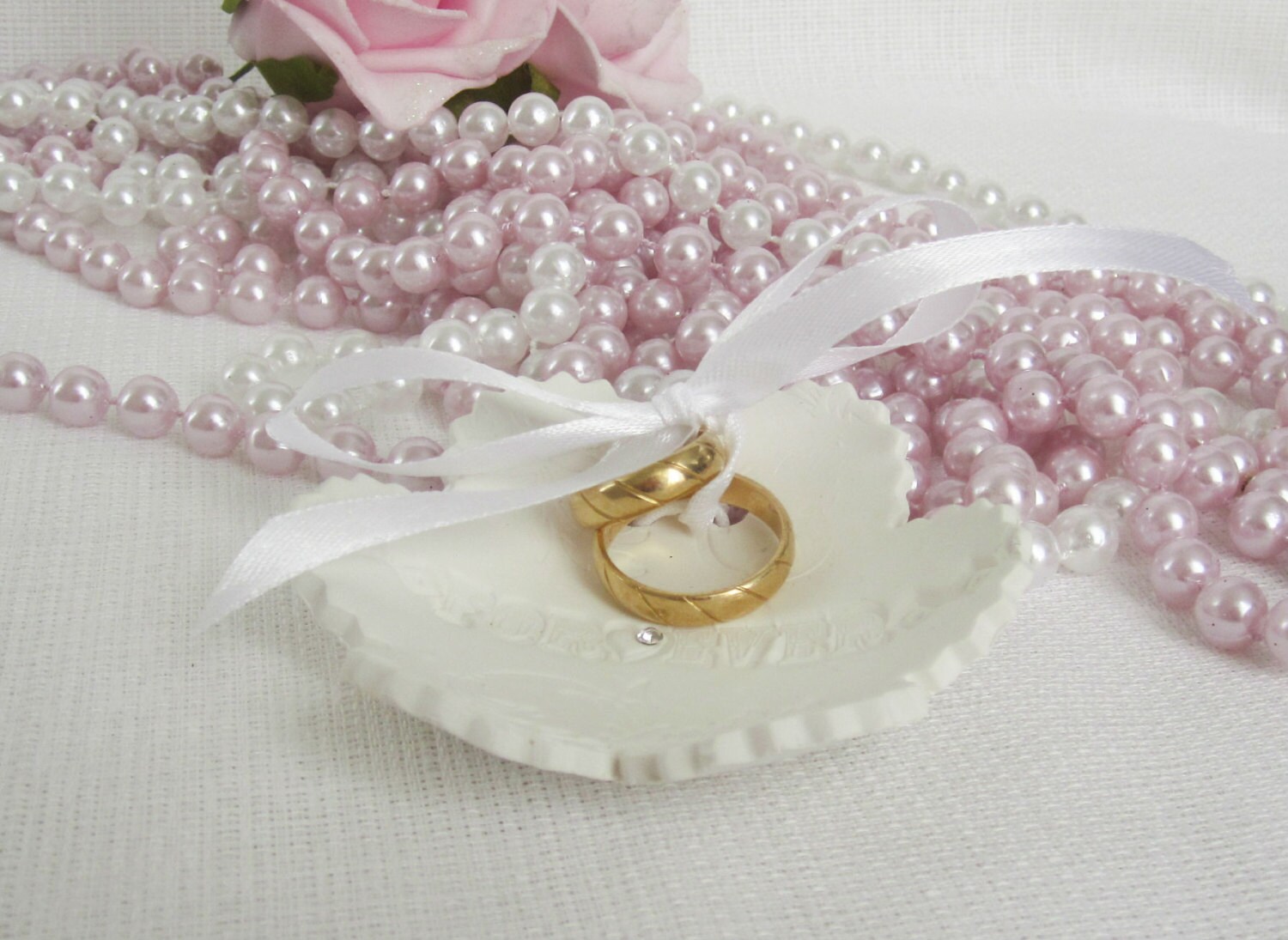 Ring Bearer Bowl, Ring Plate Swarovski Crystals, Rustic Ring Plate ...