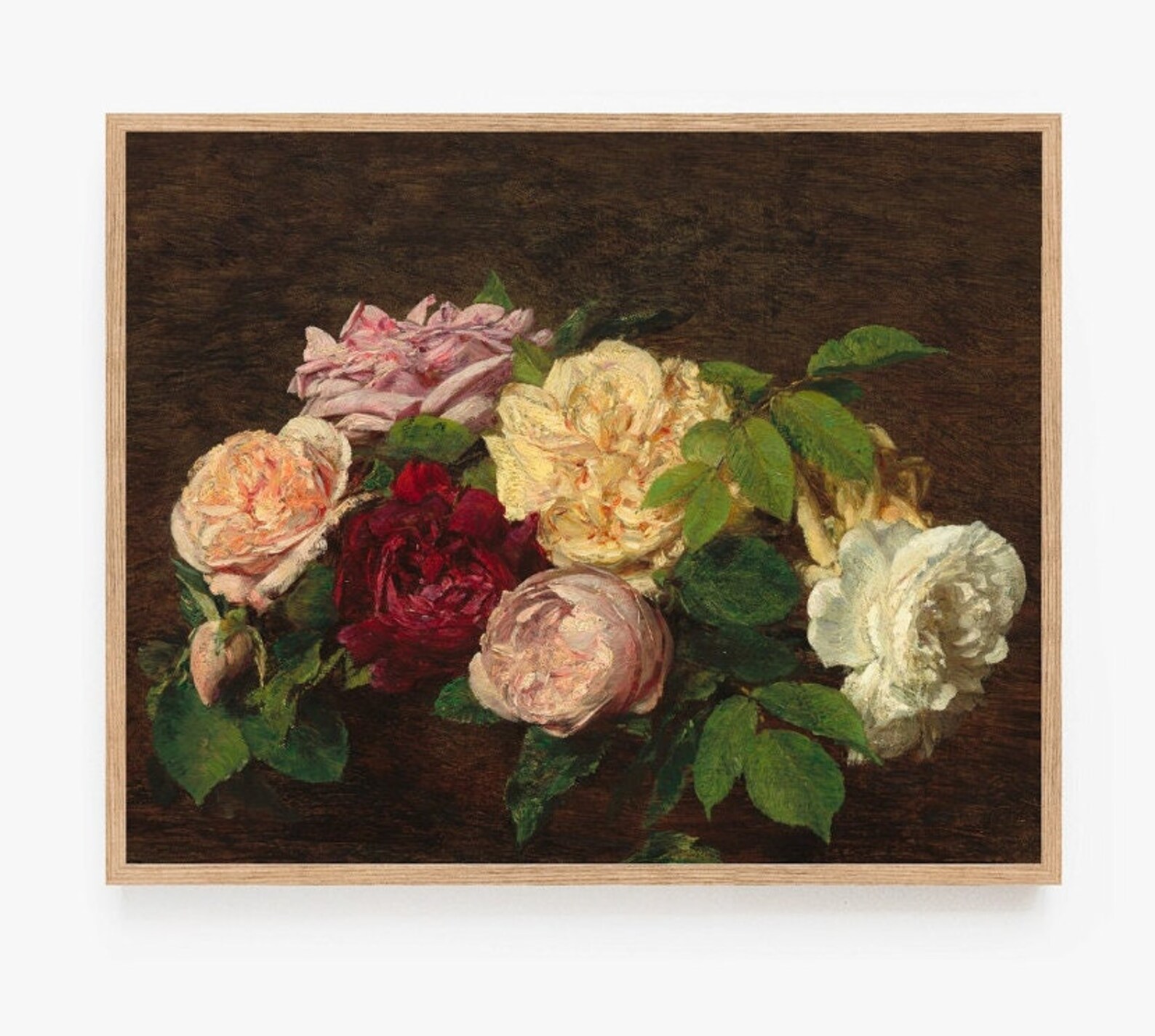Vintage Flowers Art Dark Academia Decor Moody Artwork DIGITAL Download ...