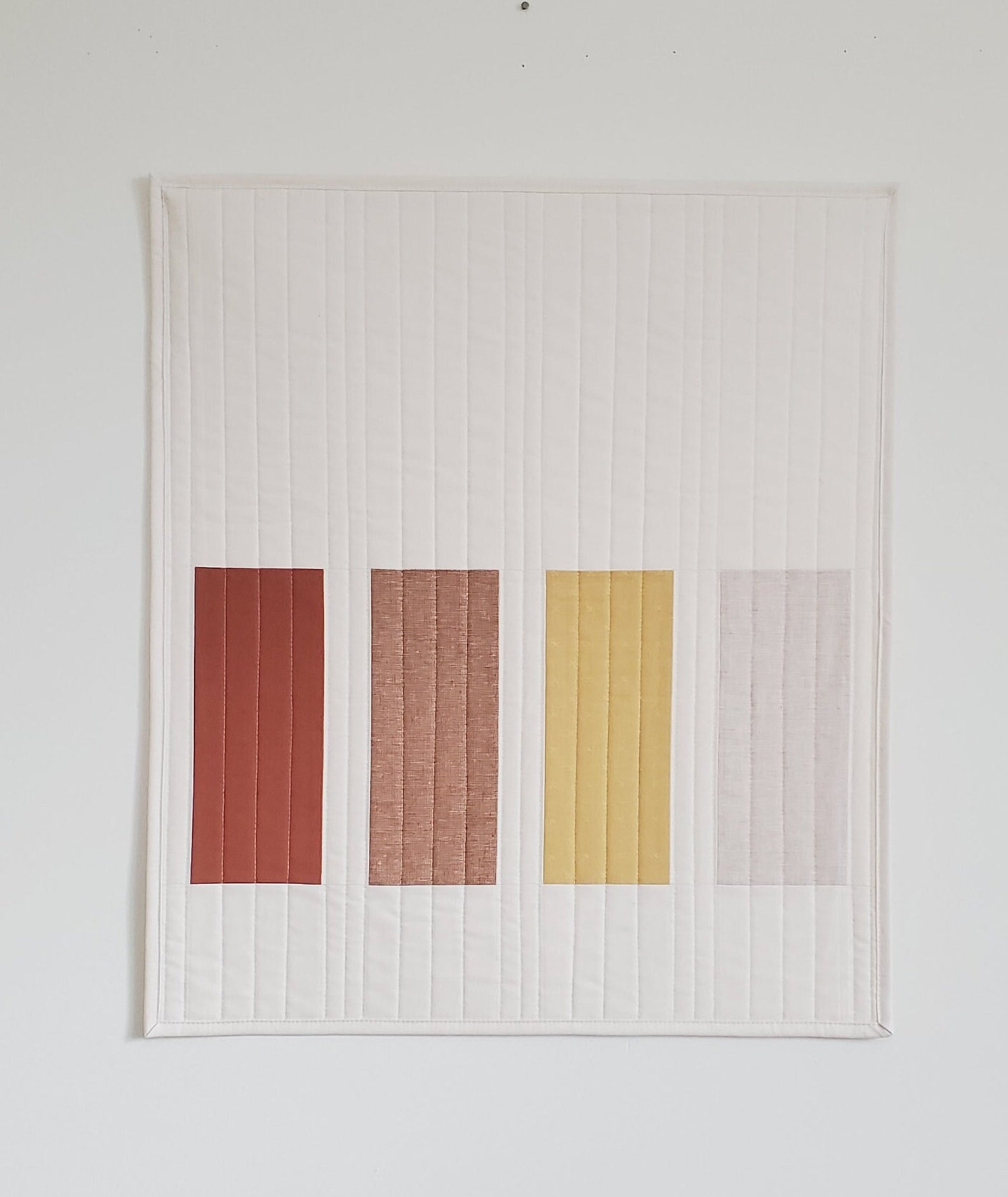 Minimalist Color Block Quilted Wall Hanging Contemporary - Etsy