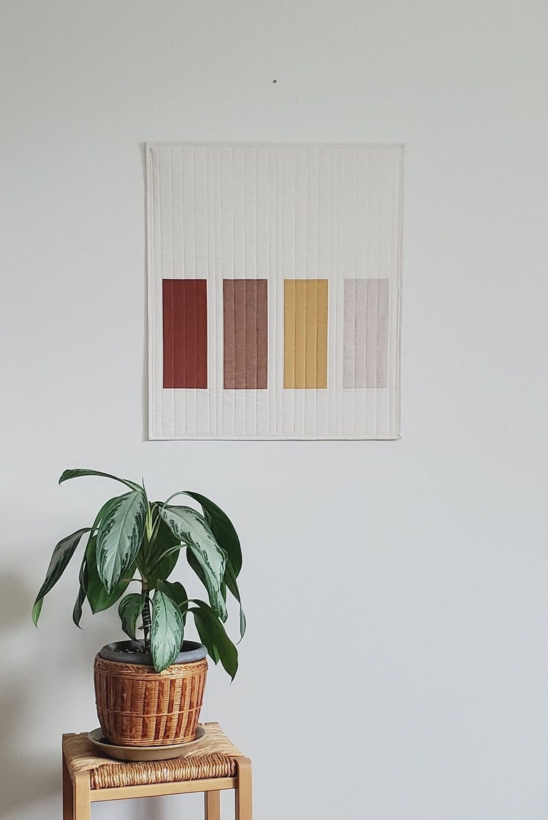 Minimalist Color Block Quilted Wall Hanging Contemporary - Etsy