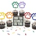 Rainbow Paw Print Party Favor Boxes for Dog Birthday Party, Puppy ...