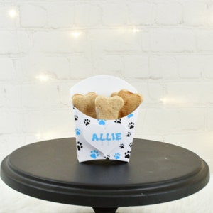Personalized Favor Box for Dog Birthday Party, Paw Print Goody Bags ...