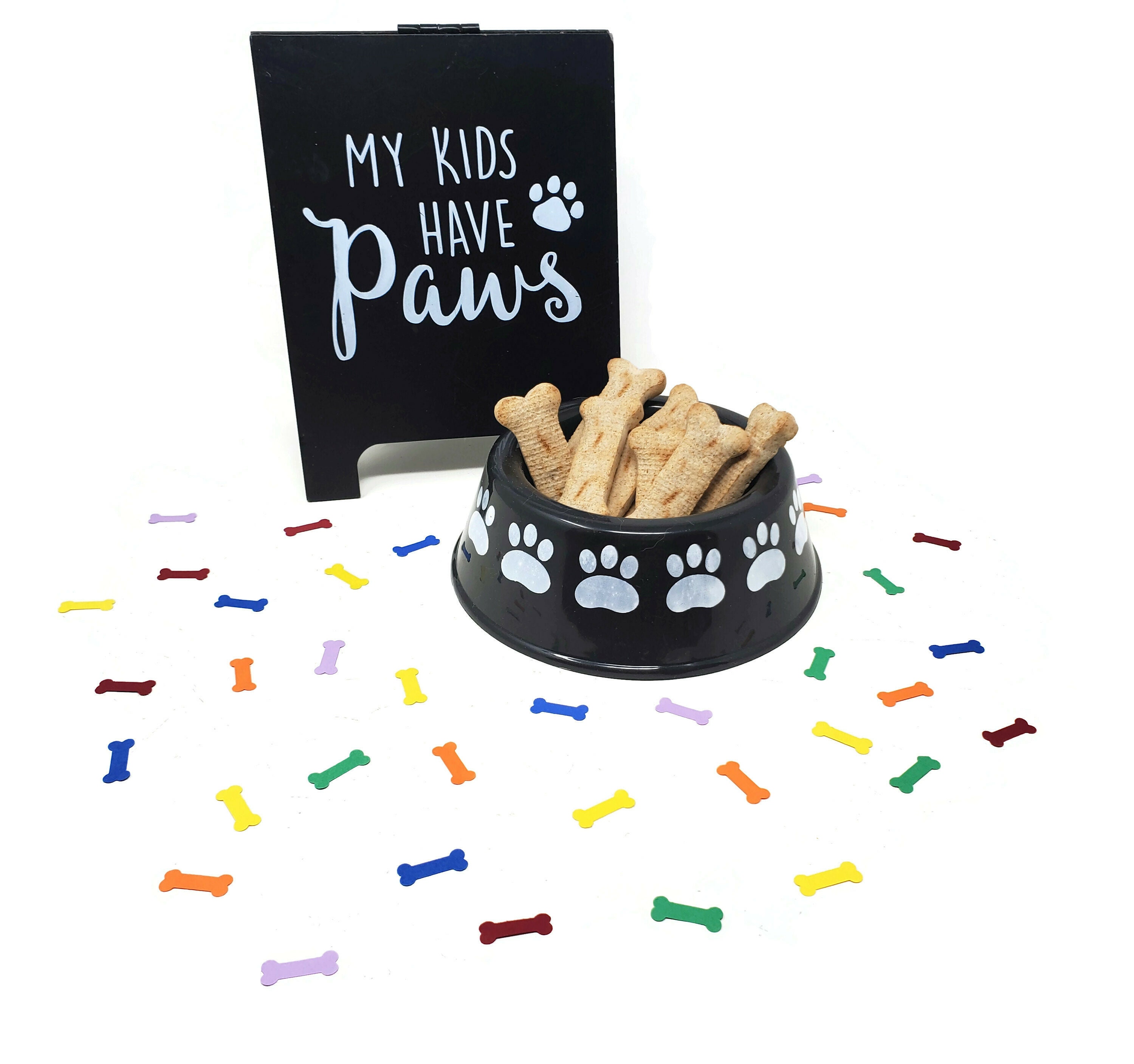 Rainbow Dog Bone Confetti for Dog Birthday Party Puppy | Etsy