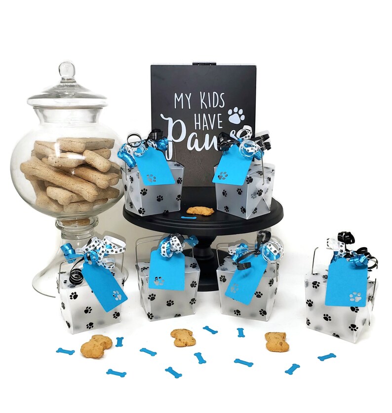 Paw Print Favor Boxes for Dog Birthday Party Set of 6 Dog - Etsy UK