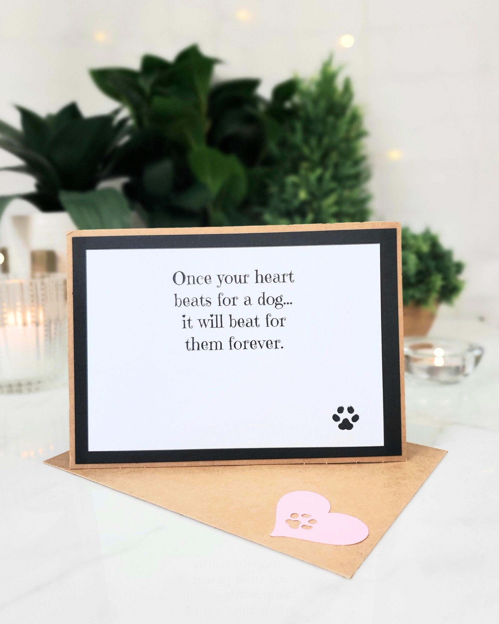 Handmade Dog Sympathy Card, Pet Memorial Gift, Plantable Seed Paper - Etsy