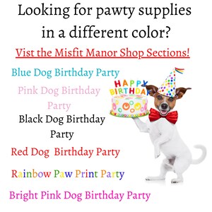 Rainbow Paw Print Party Favor Boxes for Dog Birthday Party, Puppy ...