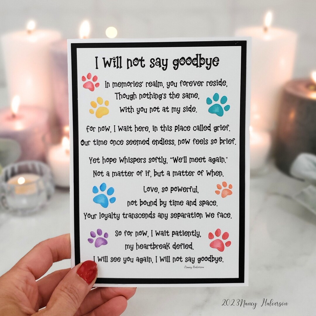 Pet Sympathy Card, Dog Sympathy Card, Pet Loss Card, Plantable Paper ...