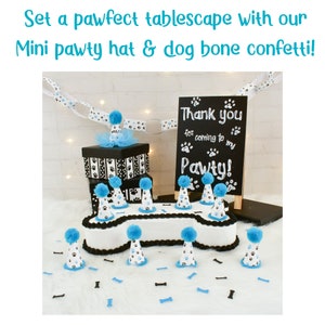 Paw Print Cupcake Toppers for Dog Birthday Party, Dog Party Decorations ...