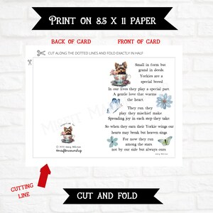Yorkie Sympathy Card, Pet Loss Condolence (digital Download) - Etsy