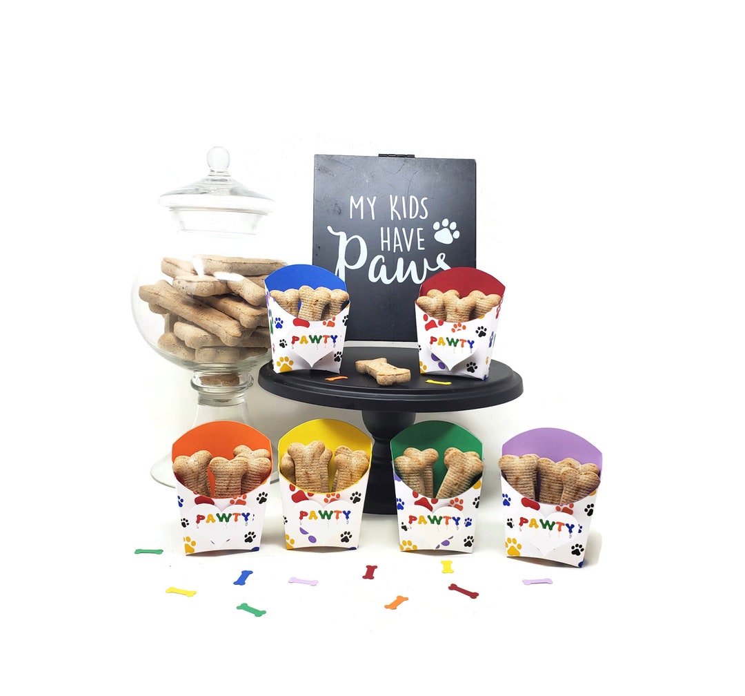 Rainbow Paw Print Party Favor Boxes, Dog Birthday, Gotcha Day - Etsy