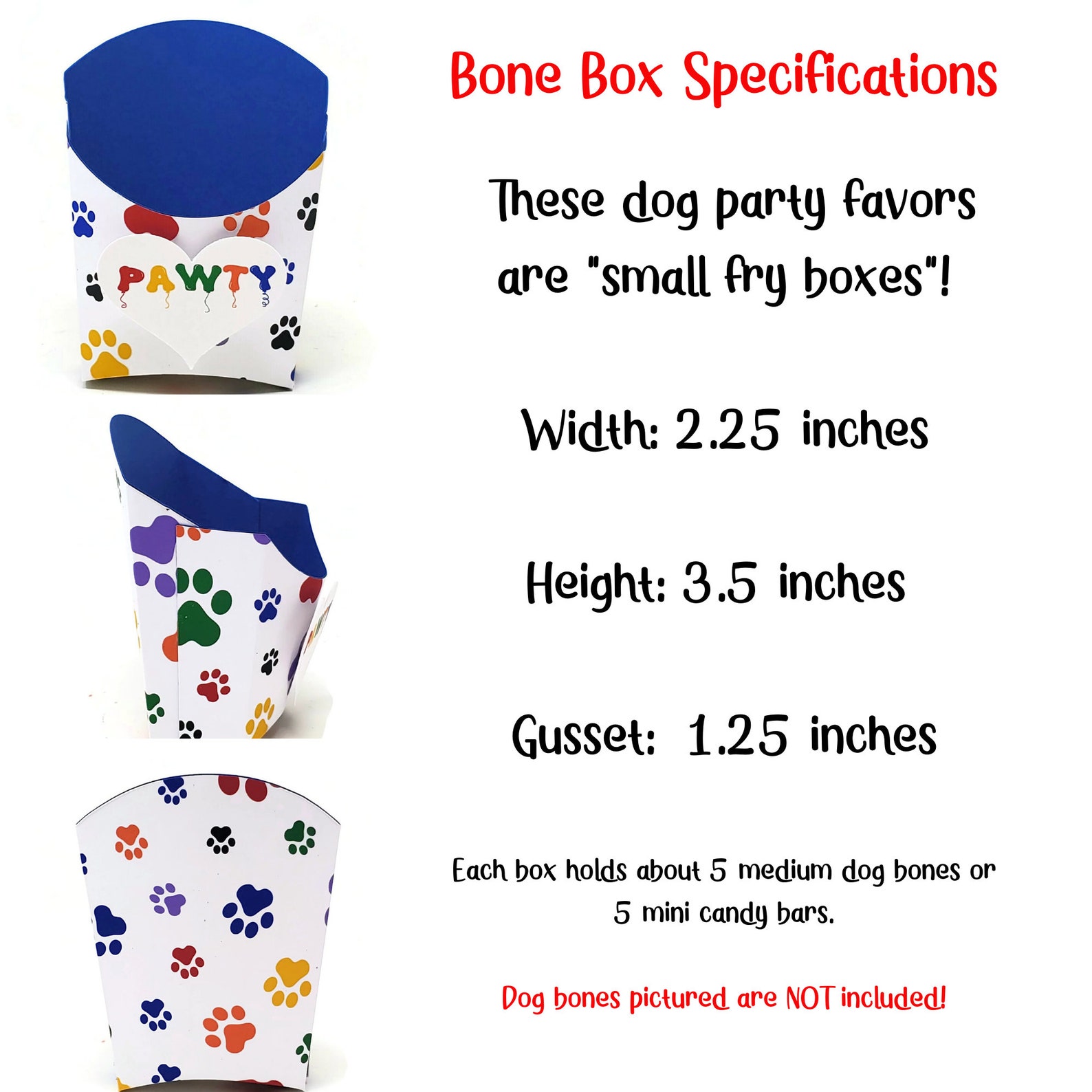 Rainbow Paw Print Party Favor Boxes for Dog Birthday Party | Etsy