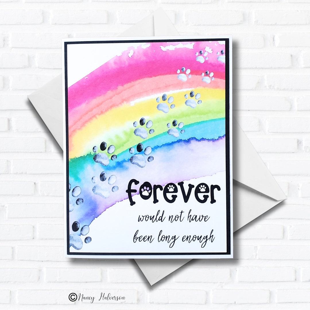 Handmade Dog Sympathy Card, Rainbow Bridge, Plantable Shapes - Etsy