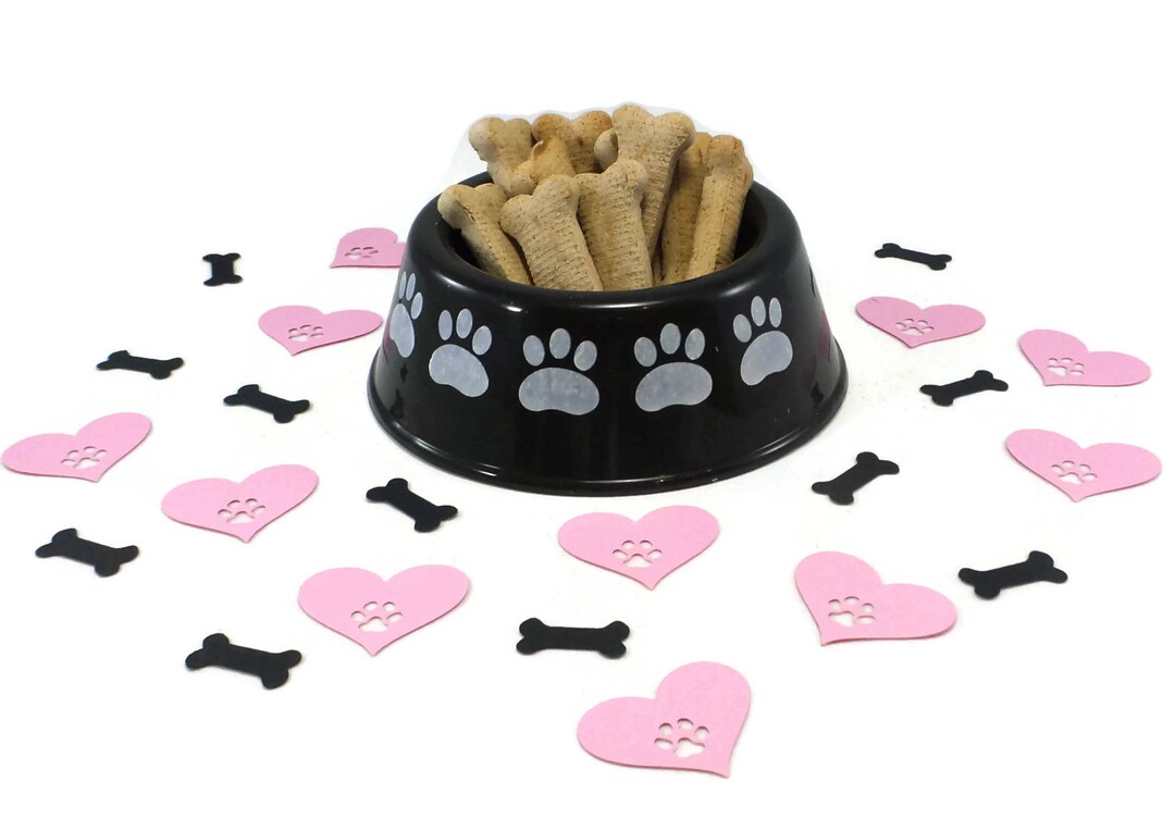Dog Bone Table Confetti for Dog Birthday Party - Paw Print Table ...