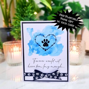 Handmade Dog Sympathy Card, Pet Loss, Plantable Paper Shapes - Etsy