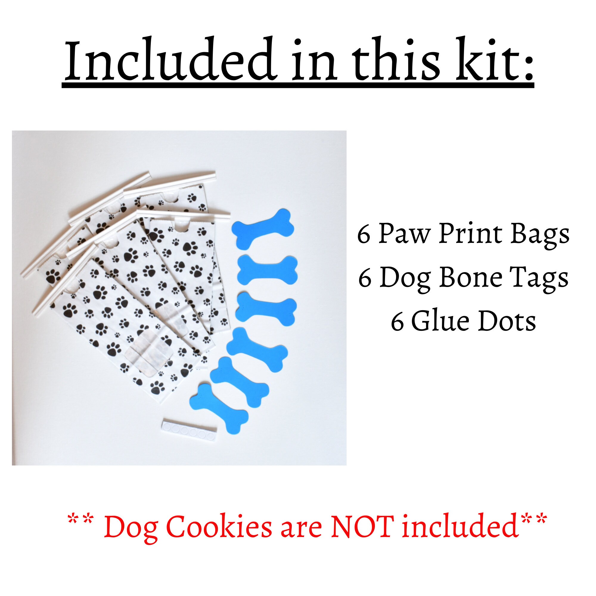 Paw Print Favor Bags for Dog Birthday Party Puppy Birthday | Etsy