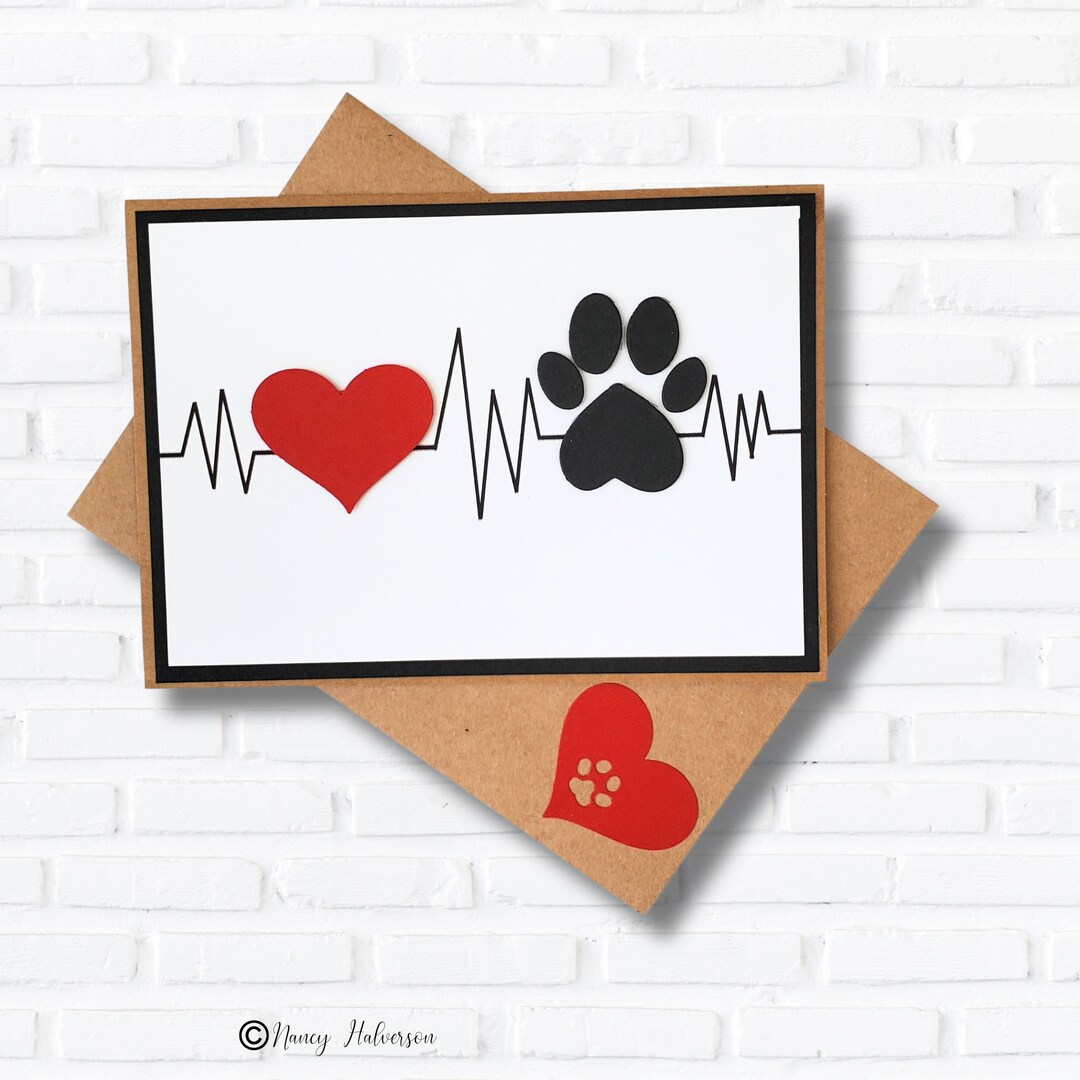 Dog Sympathy Card, Pet Memorial, Seed Paper Hearts - Etsy