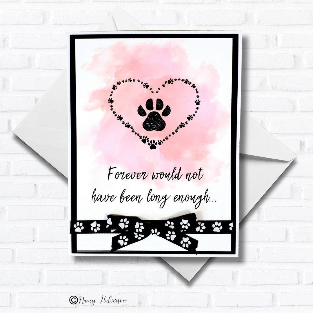 Dog Sympathy Card, Pet Loss Card, Card for Dog Condolence, Dog Memorial ...
