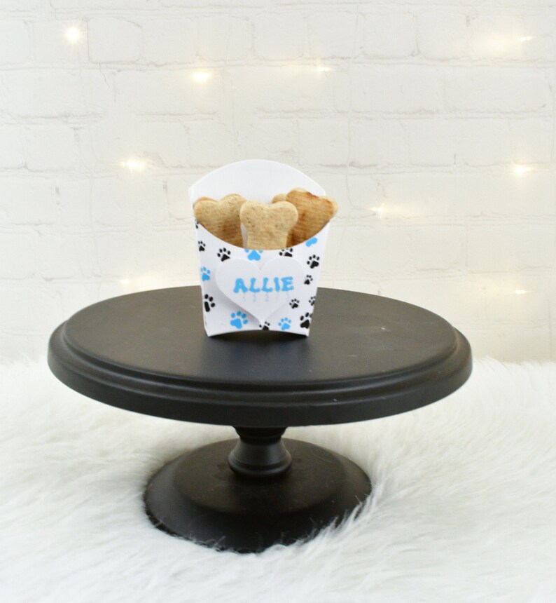 Personalized Favor Box for Dog Birthday Party Paw Print Goody | Etsy