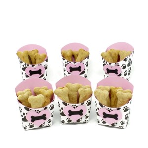 Dog Birthday Party Favor Boxes, Paw Print Bone Treat Boxes, Set of 6 - Etsy