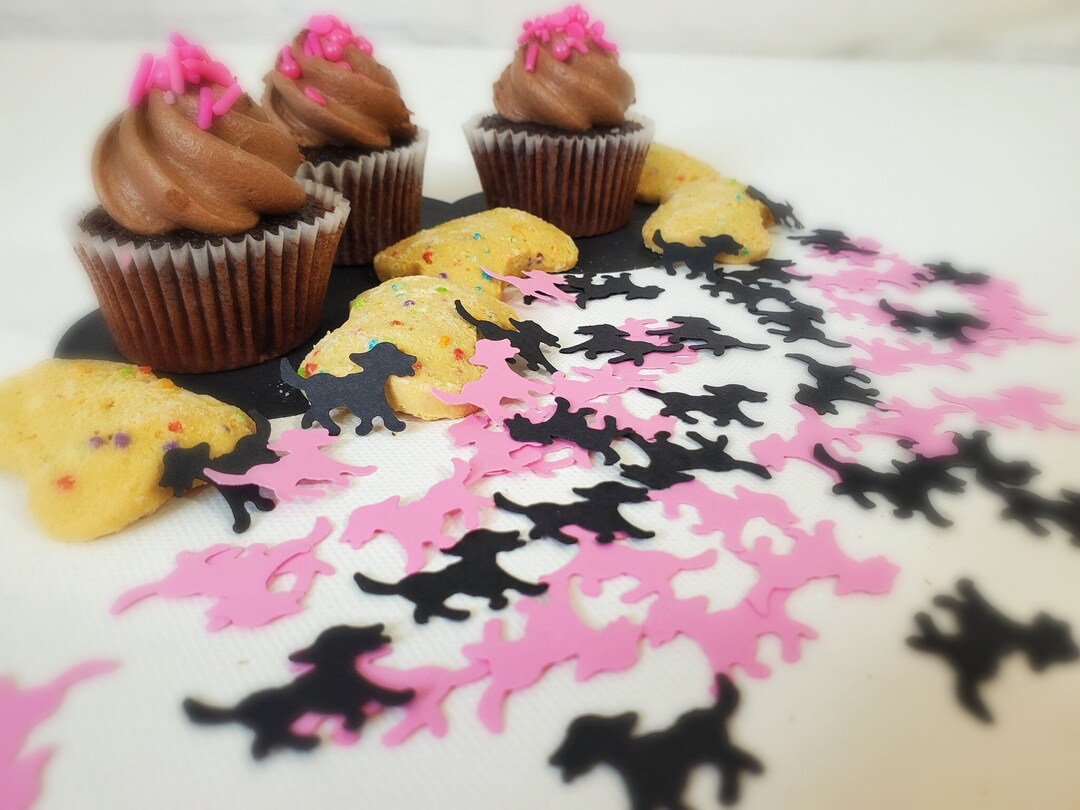 Pink Dog Confetti for Dog Birthday Party, Table Scatter Dog Shape - Etsy