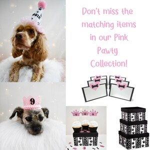 Paw Print Favor Boxes for Dog Birthday Party, Pink, Set of 6, Dog Party ...