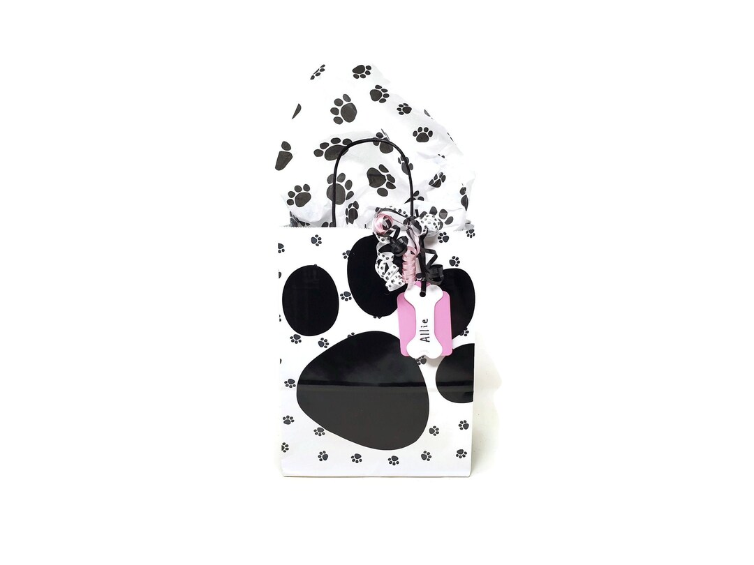 Paw Print Gift Bag for Dog Birthday Party, Puppy Party, Gift for Dog ...