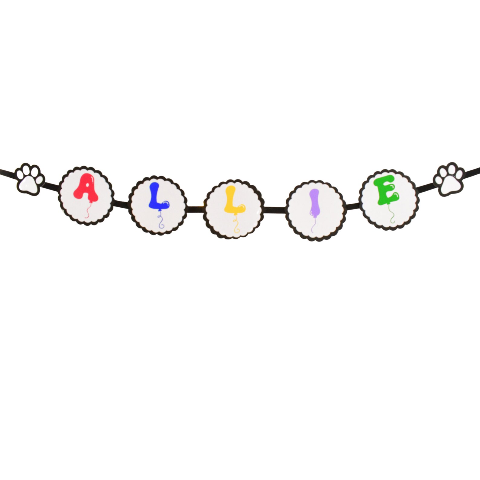 Dog Party Banner Personalized Rainbow Party Decorations Paw | Etsy