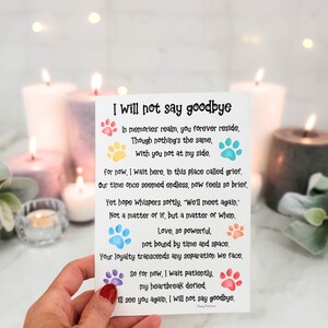 Printable Dog Sympathy Card, Digital Download, Pet Loss Card, Loss of ...