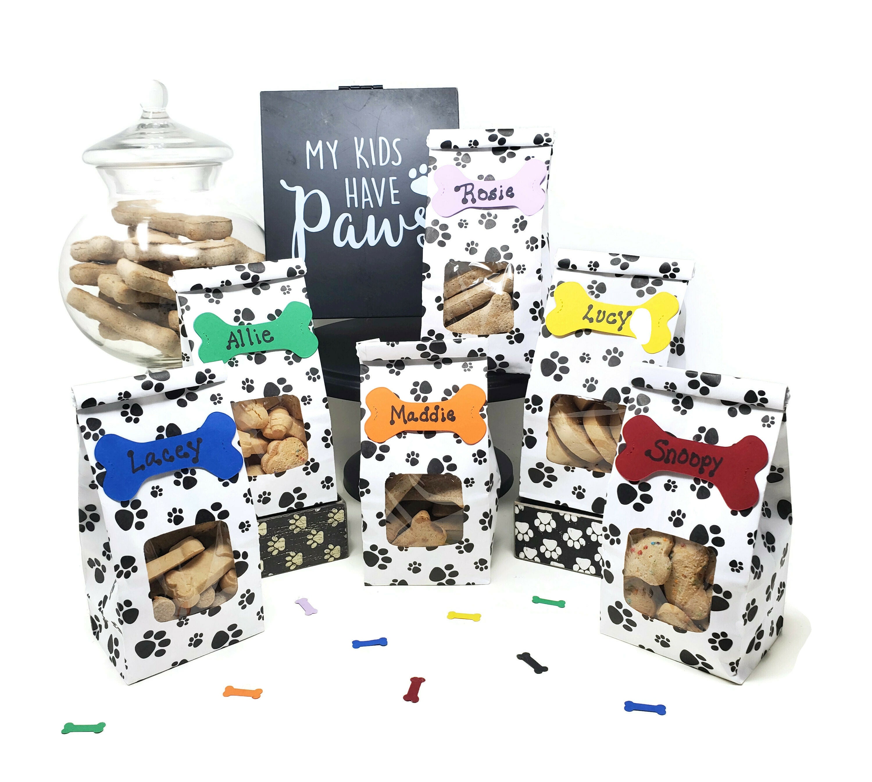 Paw Print Favor Bags for Dog Birthday Party Puppy Birthday | Etsy