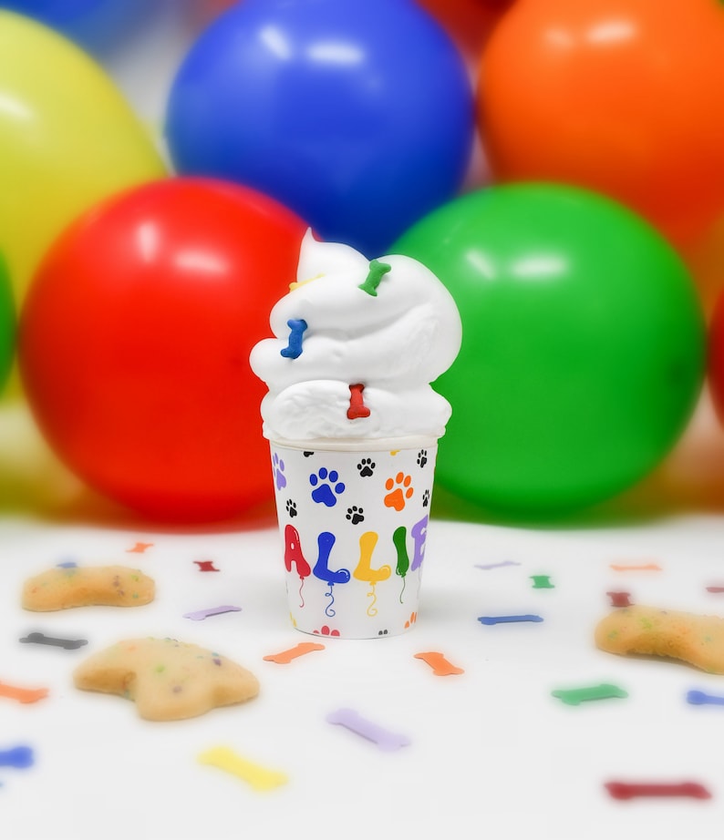 Rainbow Paw Print Party Favors Personalized Dog Party | Etsy