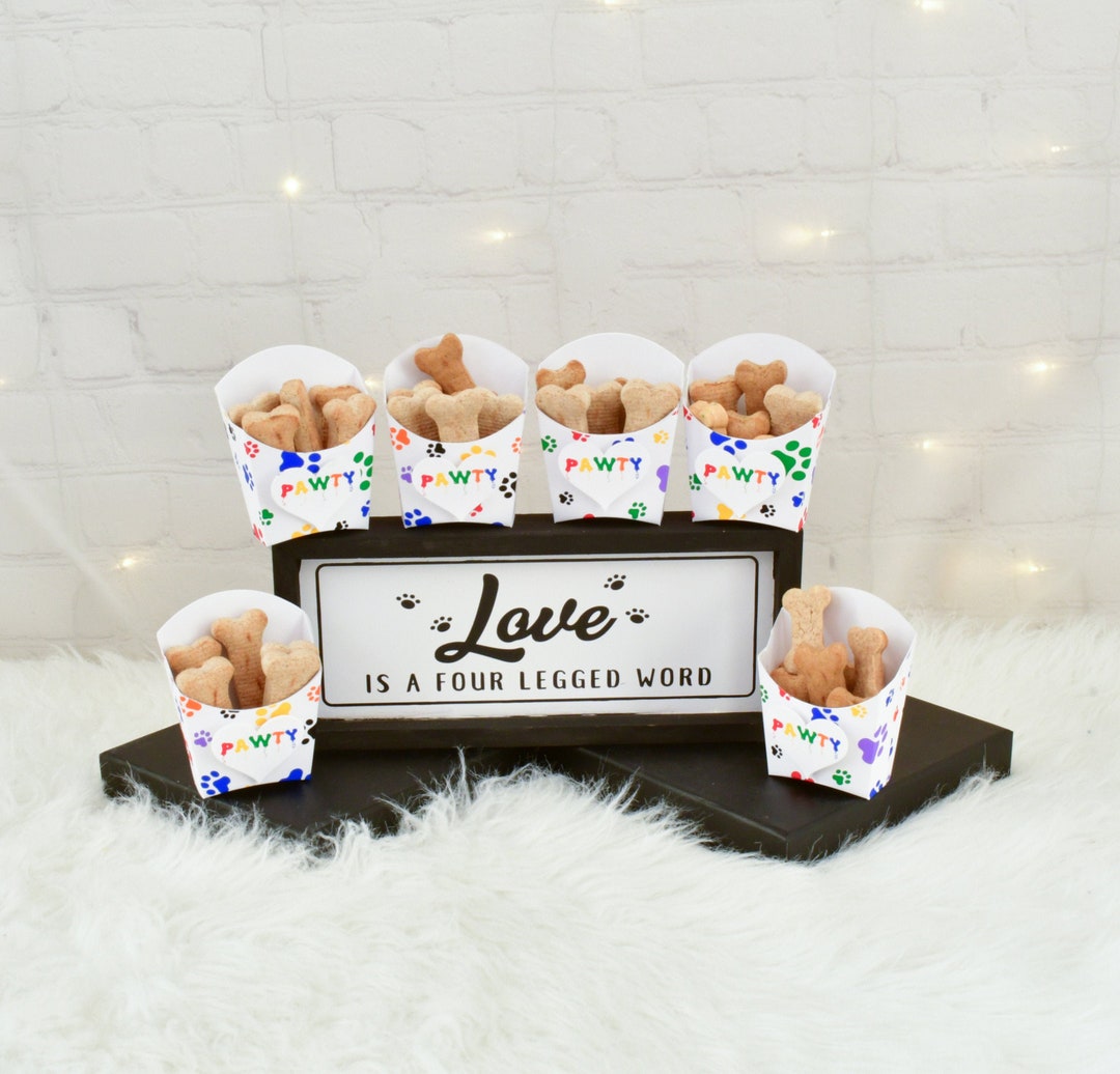 Dog Birthday Party Favors, Paw Print Goody Bags, Rainbow Puppy Party - Etsy