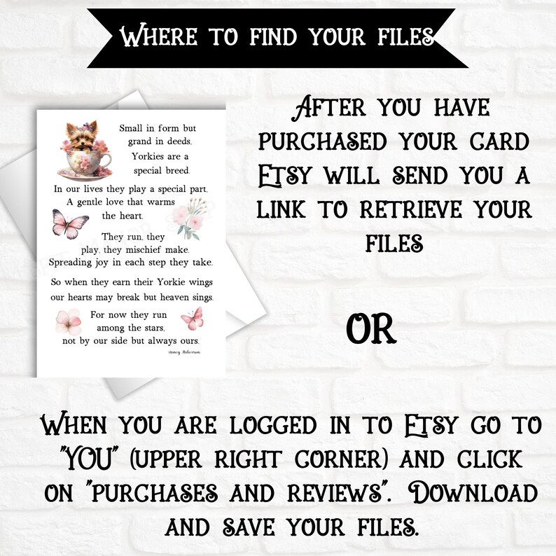 Yorkie Loss Sympathy Card, Pet Memorial (digital Download) - Etsy
