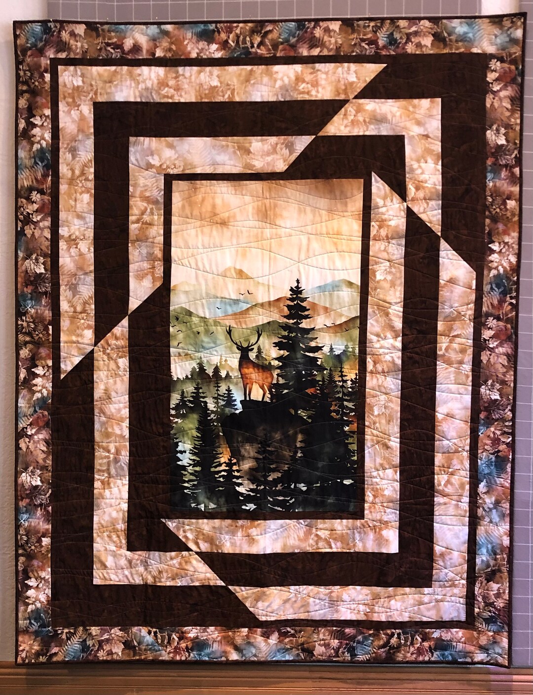 Reversal Elk Throw Quilt 56.5 X 73 Inches - Etsy