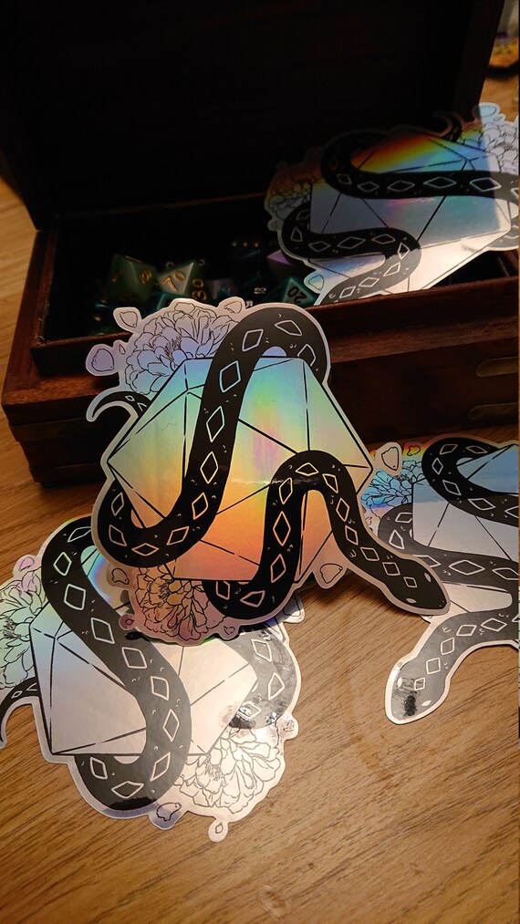 Paper, Party & Kids d20 and snake holographic sticker Embellishments ...