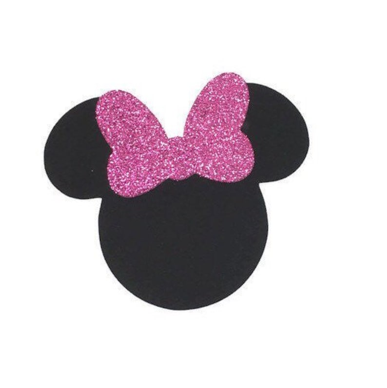 Glitter Minnie Die Cuts Mrs. Mouse Die Cut Mouse Head Paper - Etsy