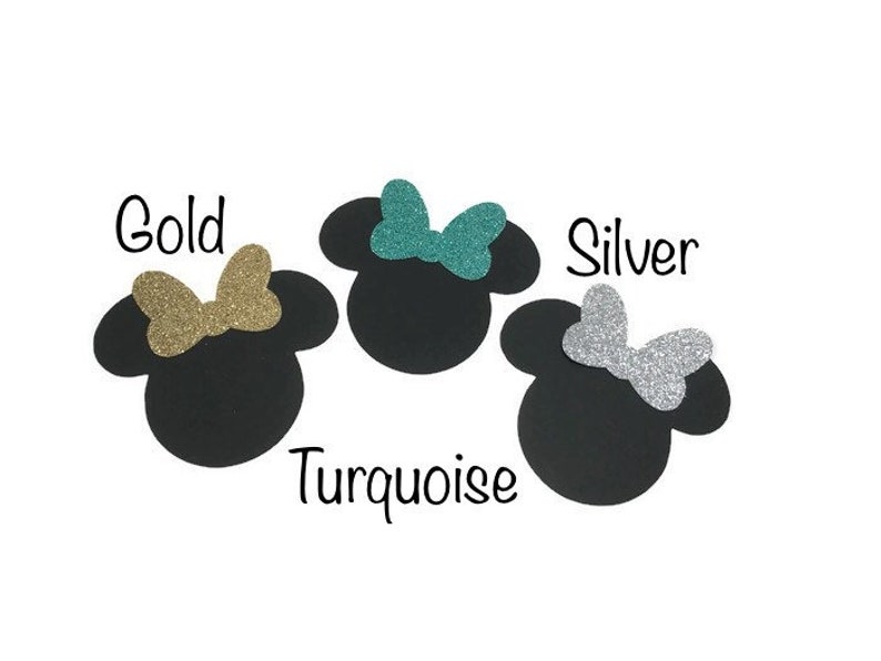 Glitter Minnie Die Cuts Mrs. Mouse Die Cut Mouse Head Paper - Etsy