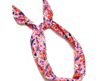 Floral Fabric Headband Non Wire Headband Bow Headband