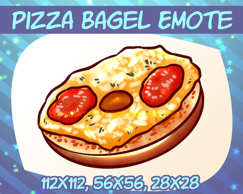 Pizza Bagel Twitch Emote - Etsy
