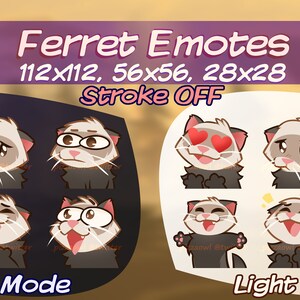 Ferret Twitch Emote - Set of 6 - Etsy