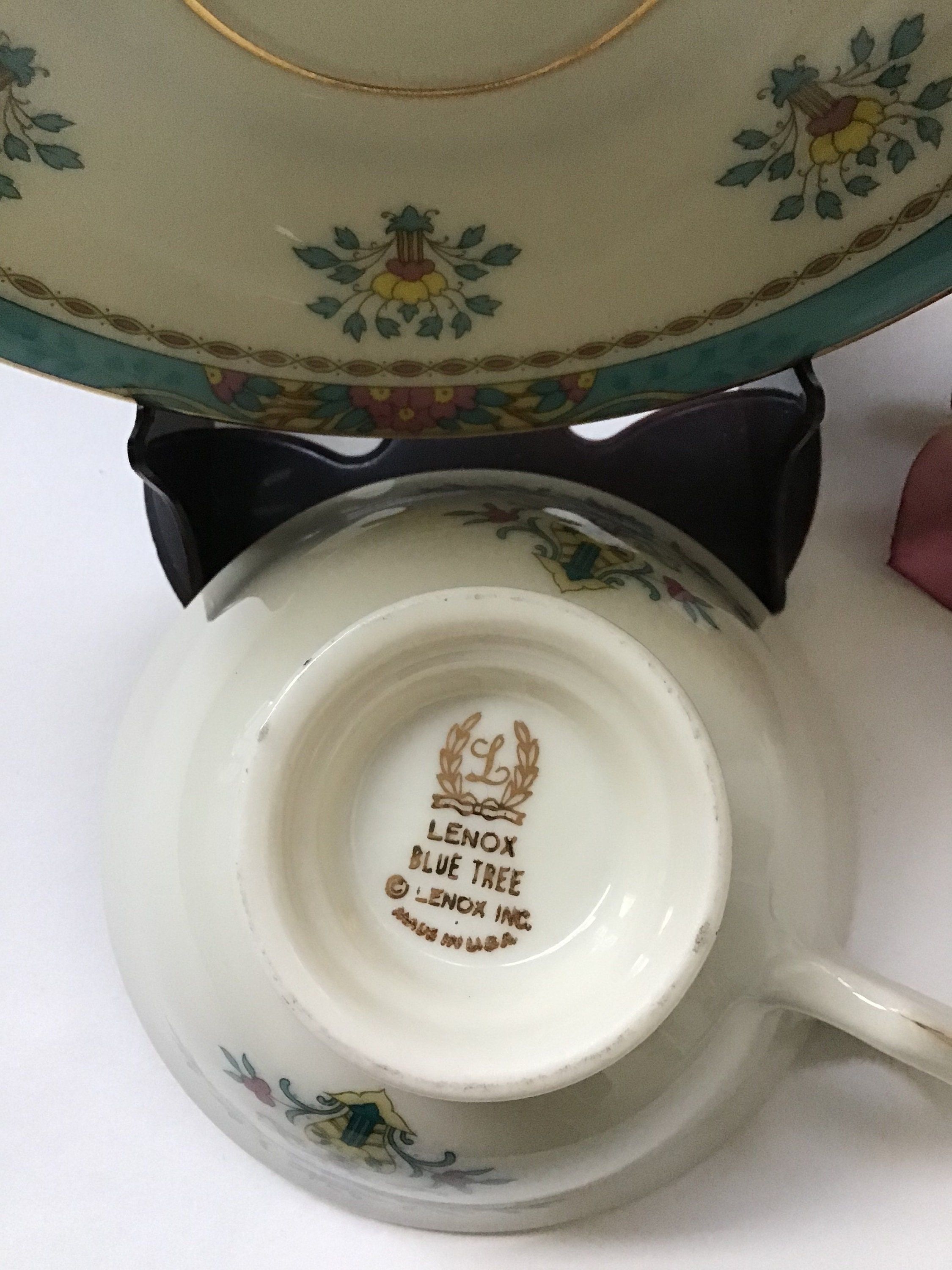 Elegant Lenox Teacup and Saucer Floral Pattern Made in USA - Etsy