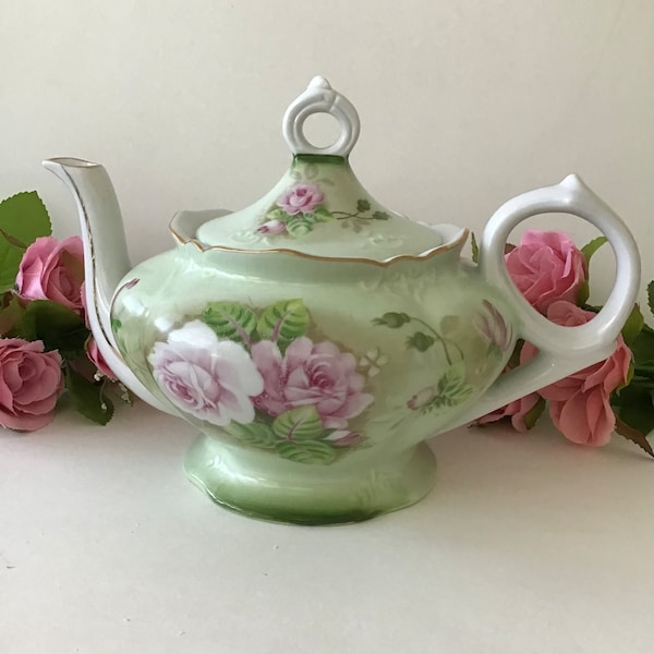 Green Teapot - Etsy