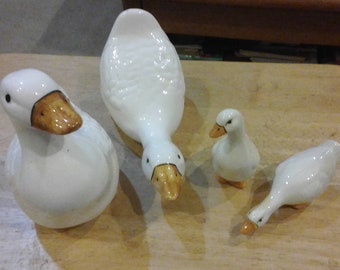 White ceramic ducks | Etsy