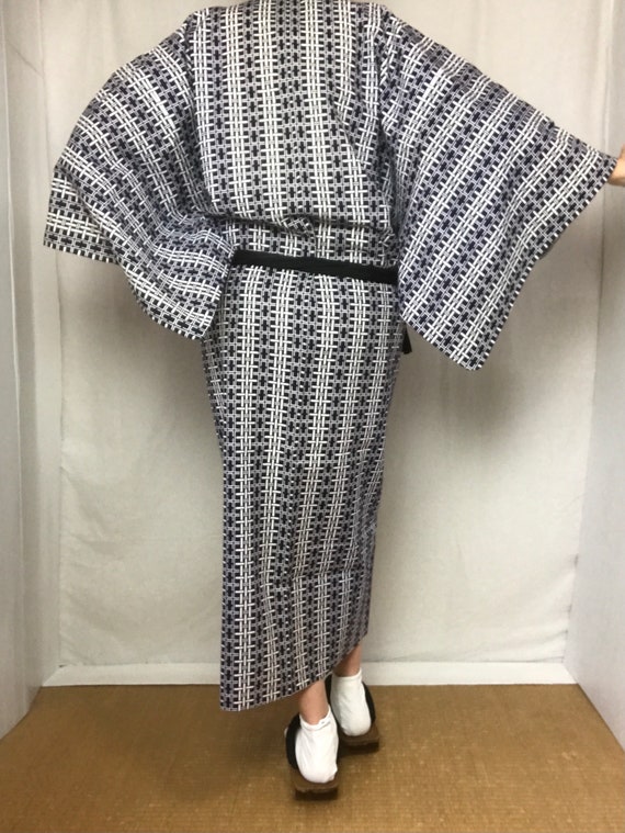 Men’s Cotton Kimono Robe MINT Yukata Japanese Long Dr… - Gem