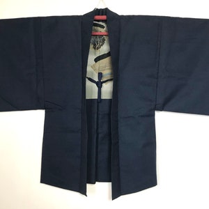 Mens Japanese Kimono Set | Robe & Haori | Wool Blend | Blue Vintage ...